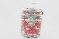 China 18cm Stainless Steel Tiffin Box 2-5 Layers Portable Food Carrier Thickened Take Away Container for sale