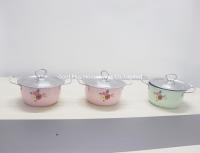 China Stainless Steel Nonstick Saucepan Set 16cm 18cm 20cm Cooking Pot with Lid for Home Kitchen for sale