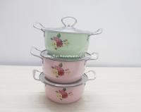 China Stainless Steel Stock Pot Set 3PCS 16cm 18cm 20cm Cooking Pot for Induction Gas for sale