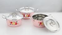 China Stainless Steel Nonstick Saucepan Set 16cm 18cm 20cm Cooking Pot with Lid for Home Kitchen for sale