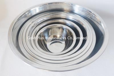 China 14cm Stainless Steel Mixing Bowl 201 Grade Mirror Polished Serving Preservation Basin for sale
