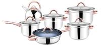 China 201 Stainless Steel Single Layer Soup Pot 6.5kg Fast Heating with Glass Lid for sale