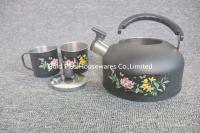 China LFGB Single Layer Stainless Steel Water Kettles With Two Small Cups for sale