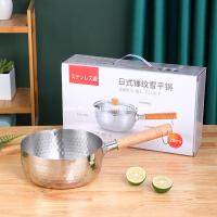 China Non Stick 22cm Milk Boiler Pot With Long Wooden Handle for sale