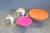 China Stainless Steel Salad Bowl Set 8pcs 12cm to 18cm Edge Extension Design for sale