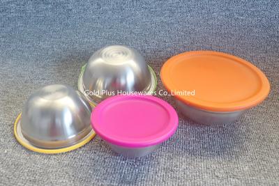 China Stainless Steel Salad Bowl Set 8pcs 12cm to 18cm Edge Extension Design for sale