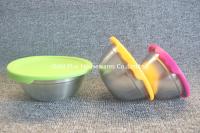 China Stainless Steel 201 Mixing Bowl Set 6pcs 12cm 14cm 16cm Multi Color Snack Salad Bowls for sale