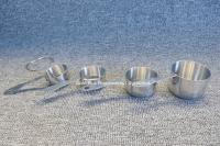 China Stainless Steel Measuring Cups Set of 4 Stackable Food Grade 60-250ml Kitchen Tool for sale