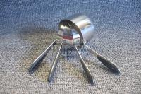 China 125ml 4pcs Silver Stainless Measuring Cups And Spoons For Baking for sale