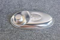 China Stainless Steel 304 Kids Divided Lunch Plate 21.7cm 7.6cm Ellipse Seasoning Dipping Sauce Dish for sale