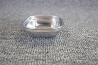 China Rectangular Stainless Steel Dinner Plate 4 Compartments 304 Silver Sushi Dish 11cm for sale