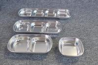 China Wholesale 304 Stainless Steel Sauce Dish Set 1-4 Compartments 7.2-11cm Diameter for sale