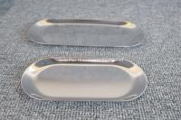 China Reusable 304 Stainless Steel Camping Dishes Set 19cm 23.5cm High Temperature Tolerance Oval Dish for sale