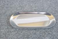 China Stainless Steel Dessert Serving Tray 24cm Nordic Style Towel Tray for Spoon Dining for sale
