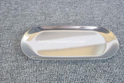 China Stainless Steel Dessert Serving Tray 24cm Nordic Style Towel Tray for Spoon Dining for sale