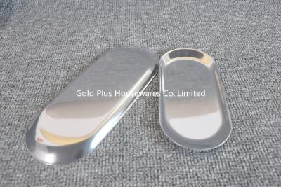 China 304 Stainless Steel Oval Towel Dish 19cm Mirror Polished Food Grade Serving Tray for sale