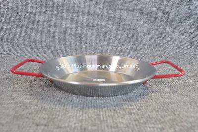 China Stainless Steel Cooking Frying Pan 30cm Double Ear Handle for Hotpot Seafood Induction Cooker for sale