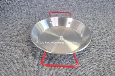 China Stainless Steel Paella Pan 20-42cm Non Magnetic Fast Heat Conduction Cooking Tray for sale