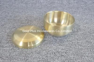 China 10.2cm Stainless Steel Serving Bowl Set 304 Golden Heat Preservation 3 Sizes for sale