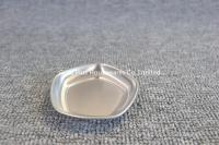 China 304 Stainless Steel 37g Pentagonal Dipping Bowls Mini Seasoning Sauce Dish Durable Metal Appetizer Plates for sale