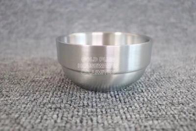 China Stainless Steel Rice Bowl for Kids 304 10cm 14cm Hard to Break Noodle Snack Bowl Natural Color for sale
