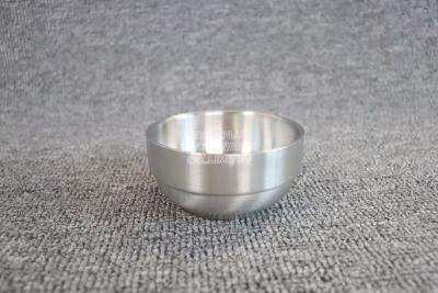 China 14cm 304 Stainless Steel Brushed Polishing Rice Bowl Natural Color Metal Adults for sale