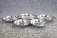 China Hotel Unbreakable 12.5cm Stainless Steel Round Tray Serving Snack Dish for sale