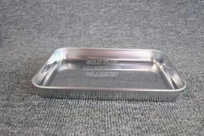 China 304 Stainless Steel Square Serving Tray 23cm to 60cm for Hotel Canteen Party Food Tray for sale