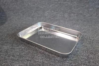 China Stackable Stainless Steel Food Serving Trays 304 Mirror Polish 23cm to 60cm Hotel Baking Sheet for sale