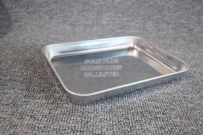 China 304 Stainless Steel Medical Tray 23cm to 60cm Sizes Restaurant Towel Tray Bathroom Makeup Tray for sale
