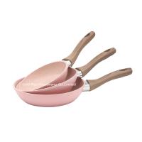 China High Strength Aluminum Non Stick Frying Pan 16cm Marble Coating Seafood Pot for sale