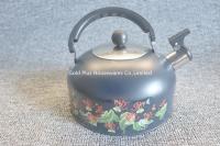 China 0.11cbm Stainless Steel Whistling Tea Kettle Black Color Painting 8.4kg for sale