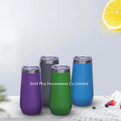 China 6oz Stainless Steel Big Belly Insulated Thermal Tumbler Cup with Sliding Lid for sale