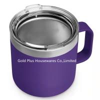 China 330ml Stainless Steel Double Wall Coffee Cup with Lid for Outdoor Wine Tumbler for sale