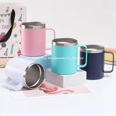 China Double Wall Vacuum Travel Cup 330ml Stainless Steel Coffee Tumbler with Sliding Lid for sale