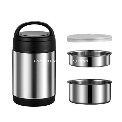 China 1.6L Double Wall Stainless Steel Vacuum Thermos Soup Jar Portable Leak Proof Breakfast Cup for sale