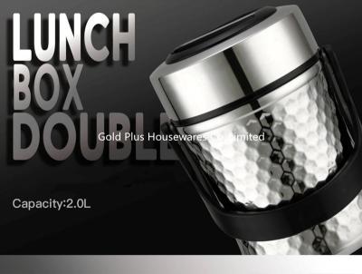 China Wholesale 2L Vacuum Insulated Tiffin Lunch Box Stainless Steel Food Container Flask for sale