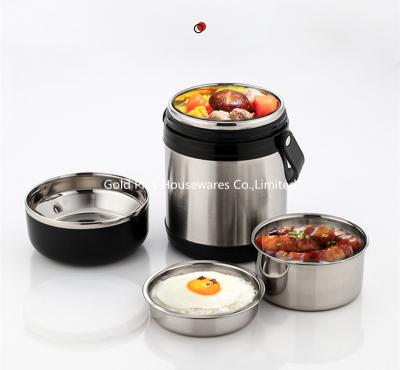 China Food Grade Stainless Steel Vacuum Insulated Bento Lunch Box 1.5L Leakproof Tiffin Container for sale