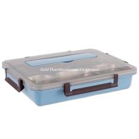 China 304 Stainless Steel 5 Compartment Insulated Lunch Box Bento Food Storage Container 1200ml for sale
