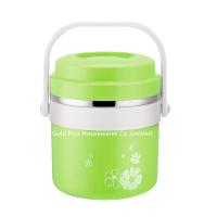 China Sustainable Food Jar 1.5L Stainless Steel Vacuum Lunch Thermos with PP Handle for Kids for sale