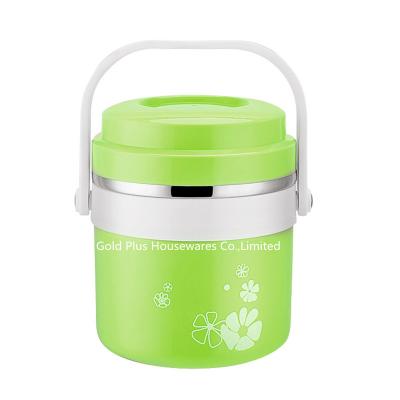 China Sustainable Food Jar 1.5L Stainless Steel Vacuum Lunch Thermos with PP Handle for Kids for sale