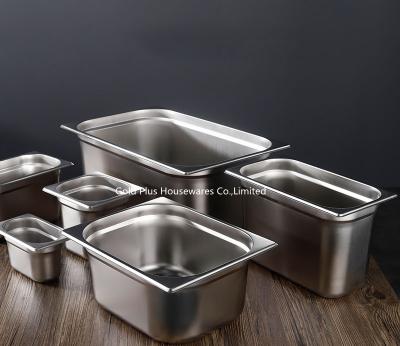 China LFGB Stainless Steel Hot Pot Food Warmer 1/1 Size 53cm Length with Dust Cover for sale