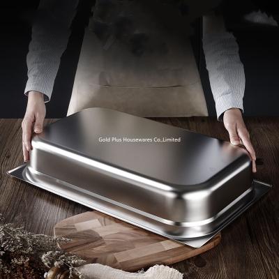 China 1/1 Stainless Steel Food Warmer 0.5mm Thickness Anti Corrosion Safe Food Container for School for sale