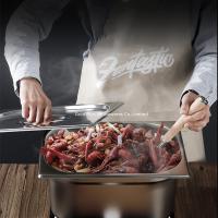 China Stainless Steel 1/2 Size Food Pan Serving Bowls with Lid 32.5cm 26.5cm for sale