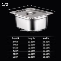 China Stainless Steel GN 1/2 Anti Jam Buffet Oven Food Trays 4cm Height with Dust Cover for sale
