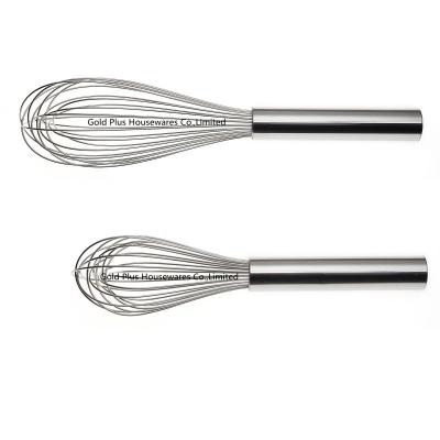 China Stainless Steel Tabletop Flour Blender Egg Beater 10-20 Inch Metal Handle Mixer for sale