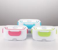 China PP Plastic Electric Heating Lunch Box with Stainless Steel Liner 110V 220V Portable Food Container for sale