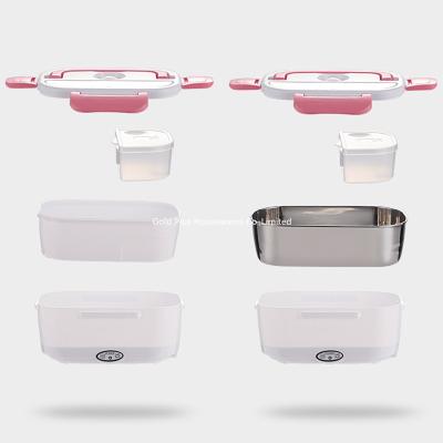 China Portable Truck Office Food Warmer Rectangle Car Heating Electric Lunch Container 23cm for sale