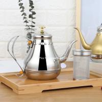 China Reinforced Stainless Steel Tea Kettle 1.2L Anti Side Leakage Coffee Pot with Filter for sale