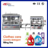 China Servo Motor Driven 6 Heads Detergent Liquid Packing Machine 1L-5L for sale